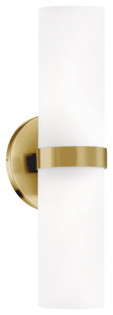 Kuzco - WS9815-BG - Milano 15-in Brushed Gold LED Wall Sconce - Transitional - Wall Sconces - by ...