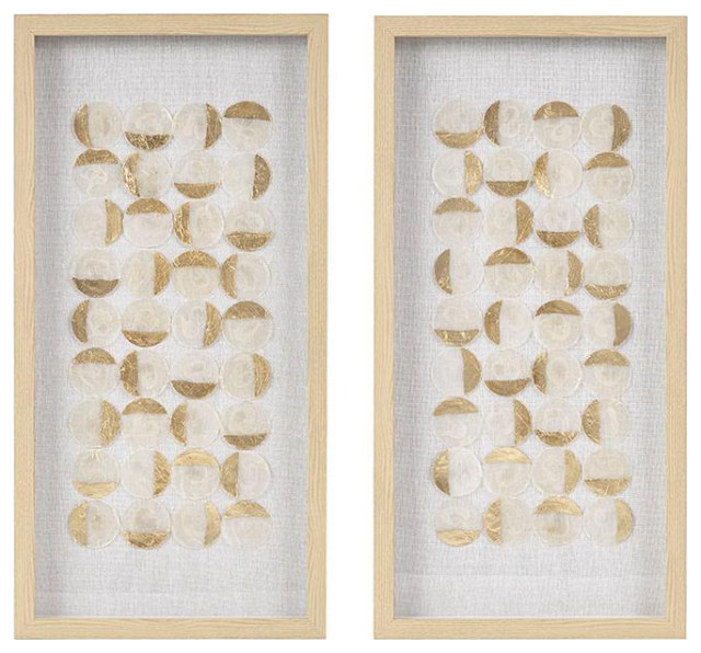 Framed Capiz Shadowbox 2 Pc Set - Beach Style - Wall Accents - by GwG ...