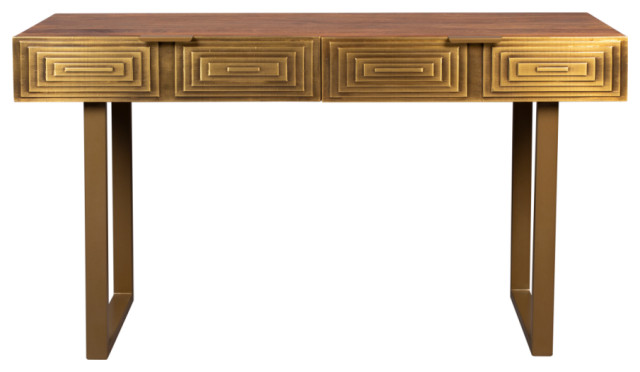 Carved Drawer Console Table | Dutchbone Volan - Contemporary - Console ...