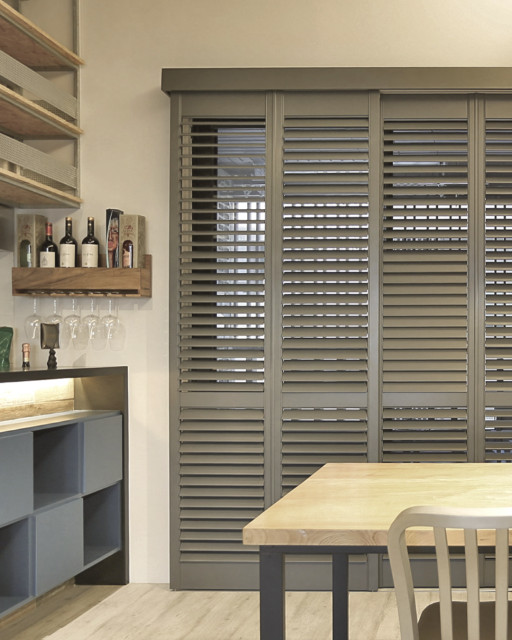 Custom Sliding-Door Shutters | Interior Residential Windowscape ...
