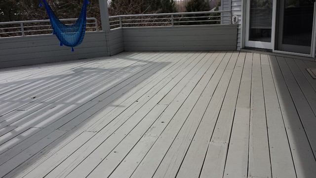 Deck Replacement with Trex Select Pebble Grey Decking - Modern - Deck ...