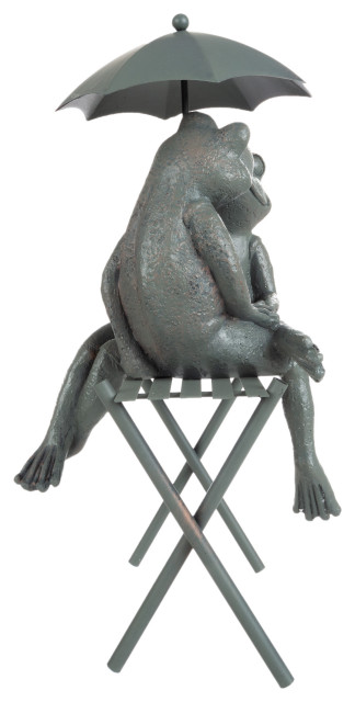 Frog Couple Statue - Whimsical Resin Romantic Animal Figurine ...