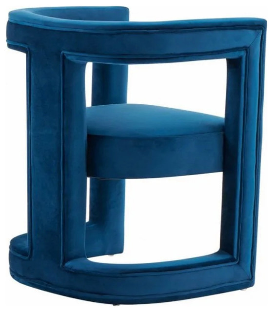 Joseph Modern Blue Fabric Accent Chair - Contemporary - Armchairs And ...