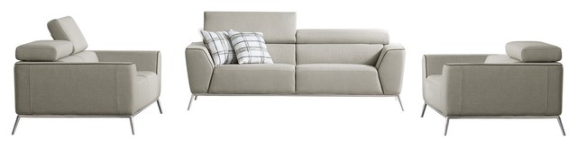 Divani Casa Velva Beige With Brown Piping Armchair - Midcentury ...