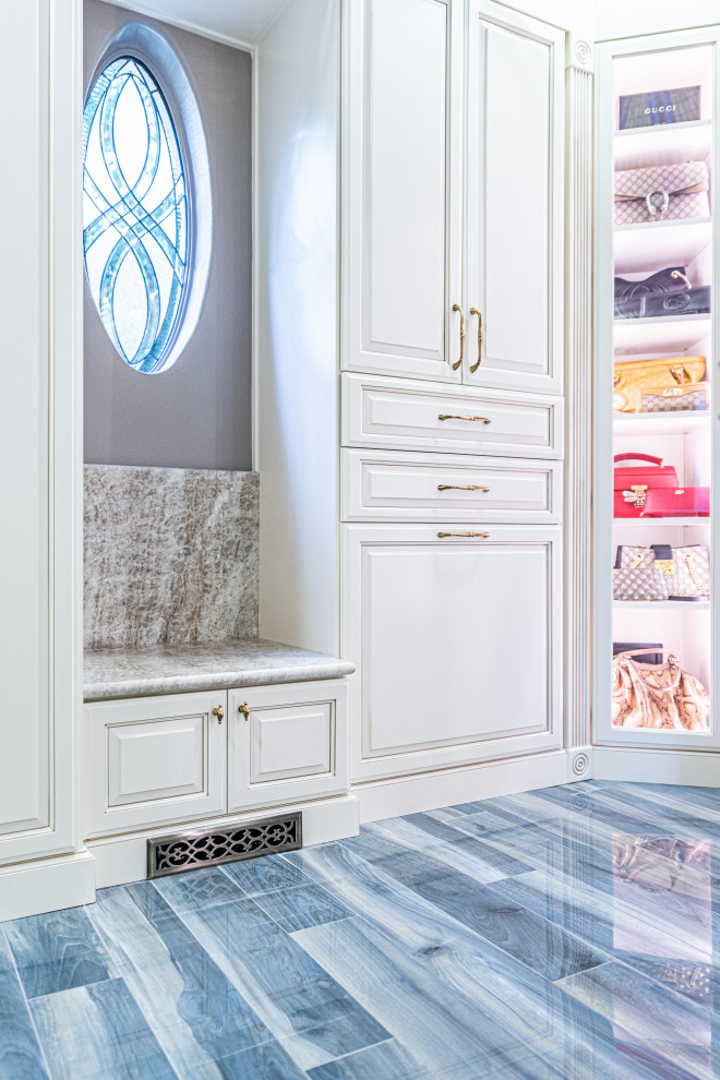 French Baroque White Walk-In Closet - Midcentury - Closet - Los Angeles ...