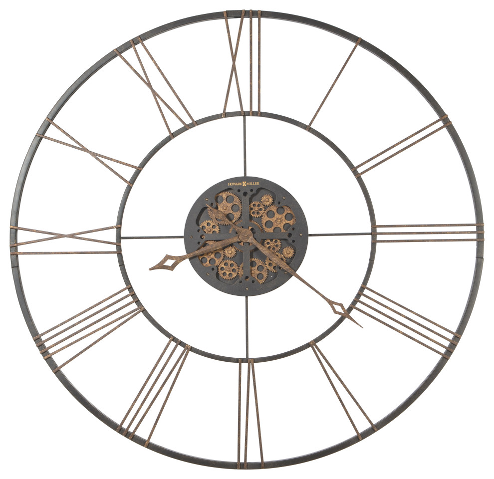 49" Dakota Oversized Wall Clock - Industrial - Wall Clocks - by J ...