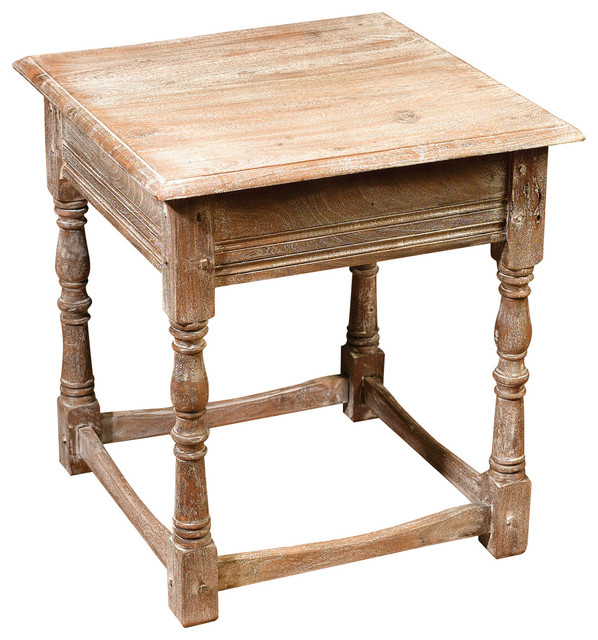 Single Drawer Square End Table - French Country - Side Tables And End ...