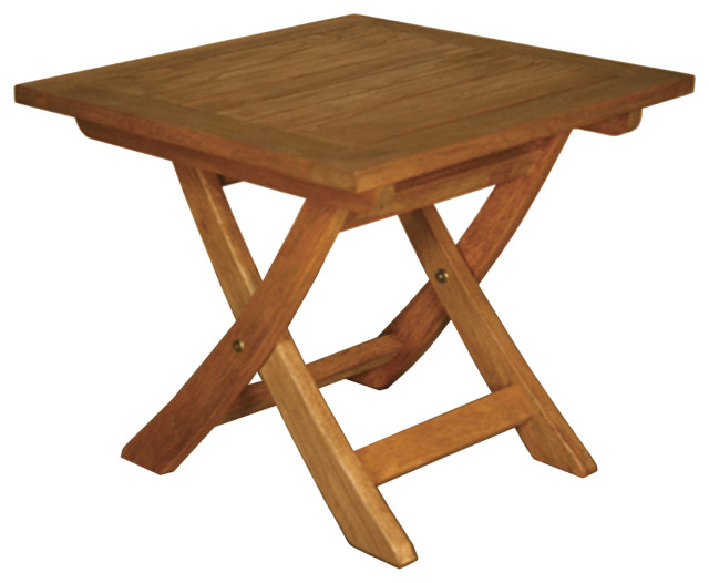 Terrace Mates 20x20" Aspen Square Folding End Table, 20 x 20 In ...