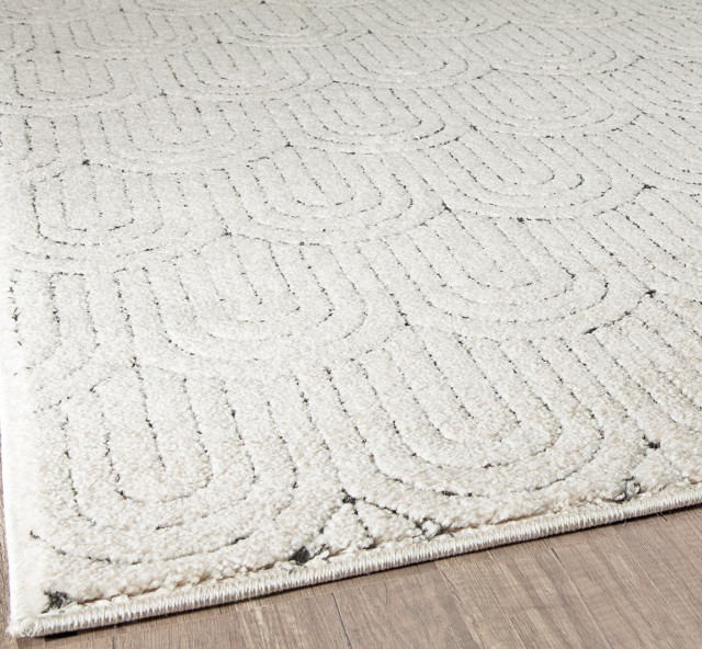 CosmoLiving Chanai Sandstone Geometric Contemporary Area Rug, 2'x8 ...