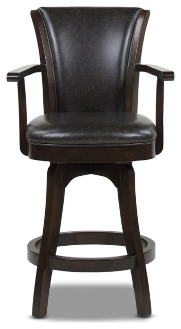 Williams Swivel Bar and Counter Stool with Armrests, Counter Height ...