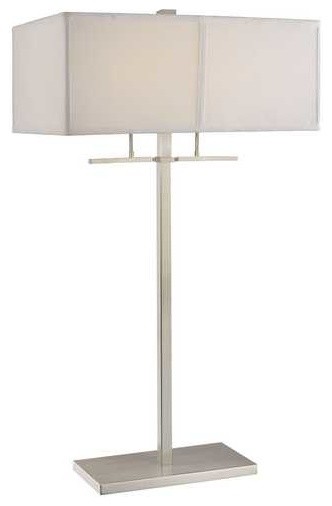 Two-Light Table Lamp with Shade - Table Lamps - by Destination Lighting ...
