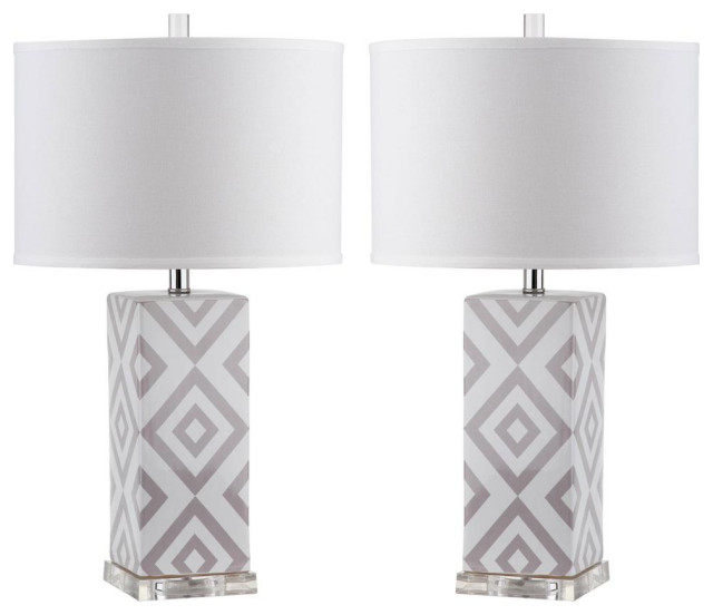 Diamonds 27-Inch H Table Lamp, Lit4135C-Set2 - Contemporary - Lamp Sets ...