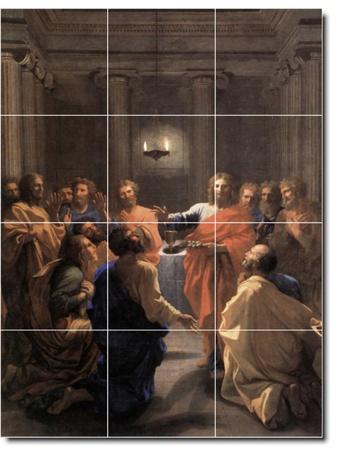 Nicholas Poussin Historical Painting Ceramic Tile Mural #122, 36" Wide ...