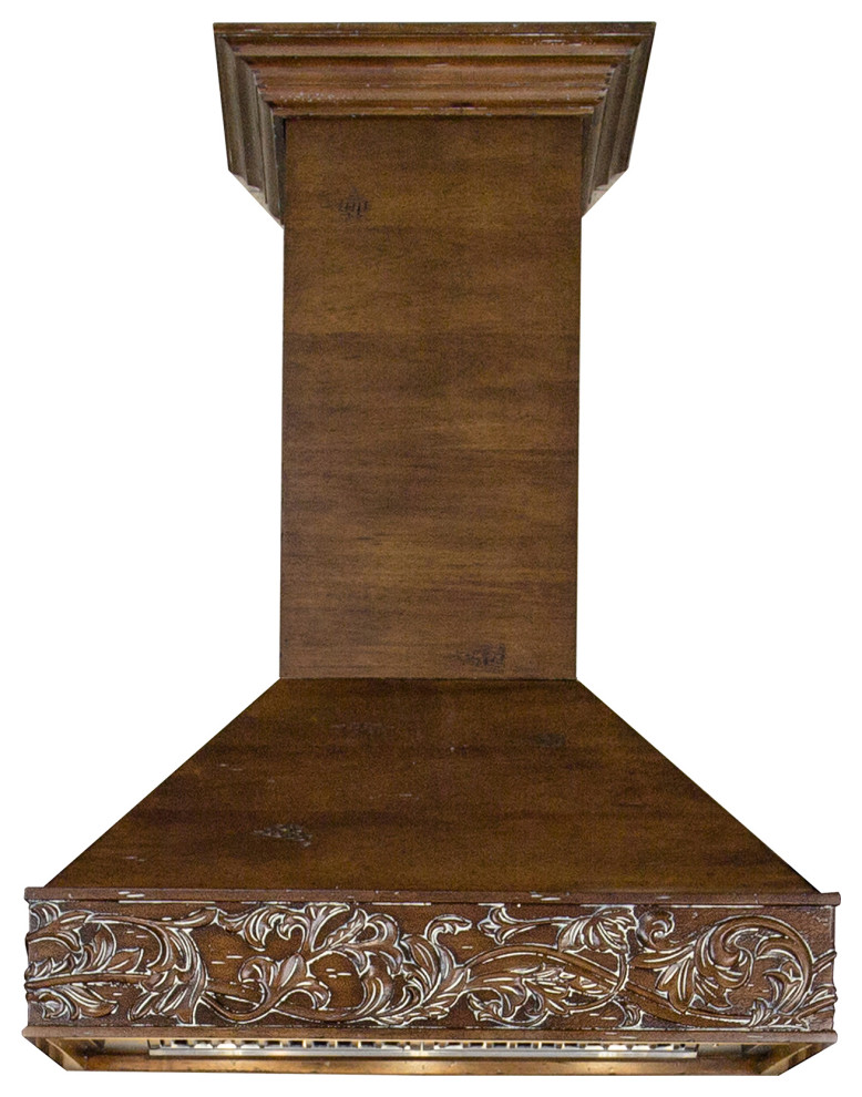 ZLINE 42 in. Wooden Wall Mount Range Hood, Walnut, 373RR-42 - French ...