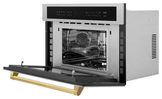 ZLINE 30" Microwave Oven, DuraSnow With Gold MWOZ-30-SS-G - Modern ...