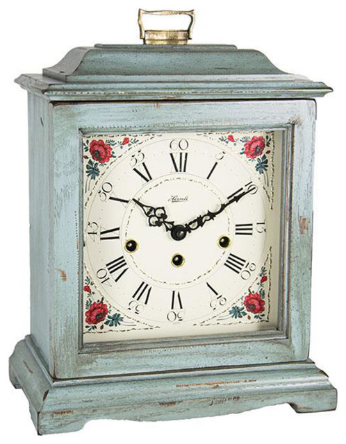 Austen Light Blue Keywound Mantel Clock - French Country - Desk And ...
