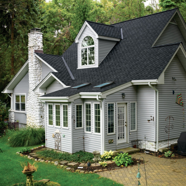 GAF Grand Sequoia® Shingles - Charcoal - Traditional - Exterior - New ...