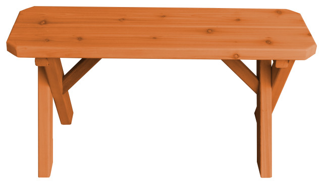 Cedar Cross-Leg Bench, 3 Foot - Transitional - Outdoor Benches - by ...