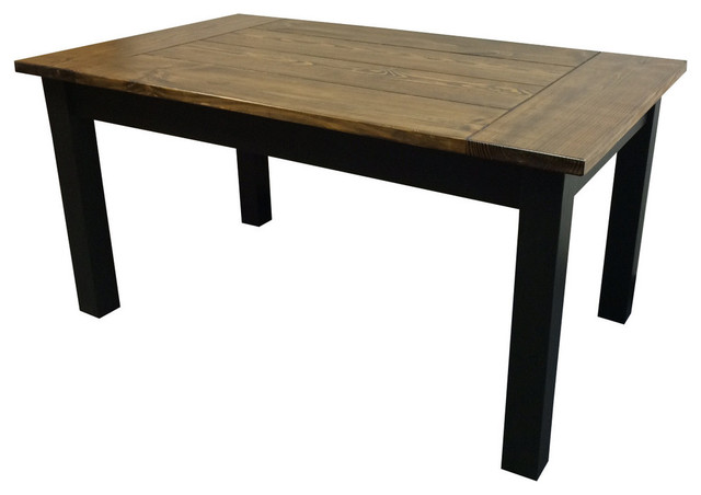 Walnut-Black Farmhouse Table, 72" - Transitional - Dining Tables - by ...
