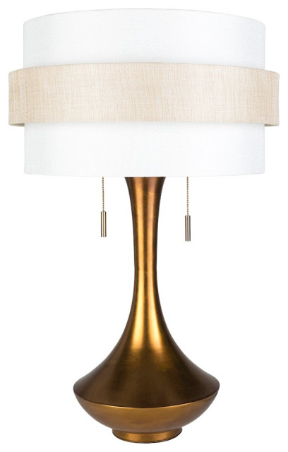 Selma Portable Lamp by Surya, Gilded Finial - Transitional - Table ...