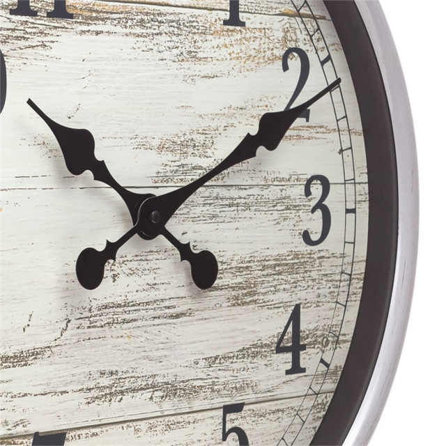 kieragrace KG Farmhouse Wall Clock 20In Antique Grey Gray Plastic ...