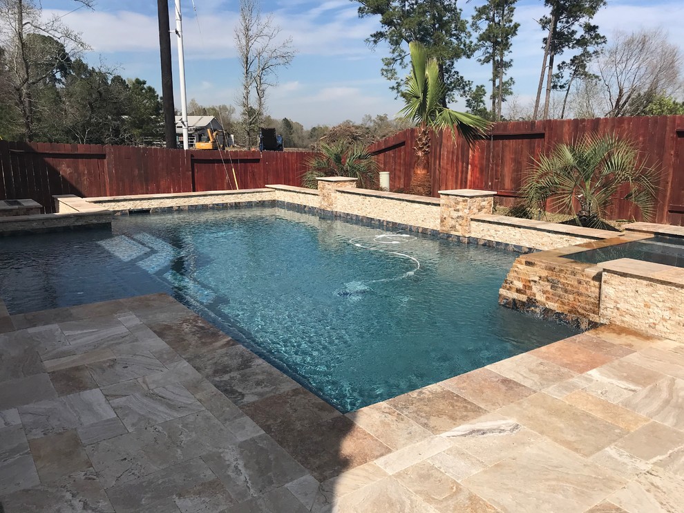 Free Form Pools - Contemporary - Pool - Houston - by The Woodlands Pool ...