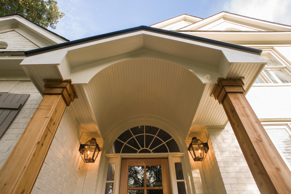 Timber portico with gable room and arched interior ceiling - Classique ...