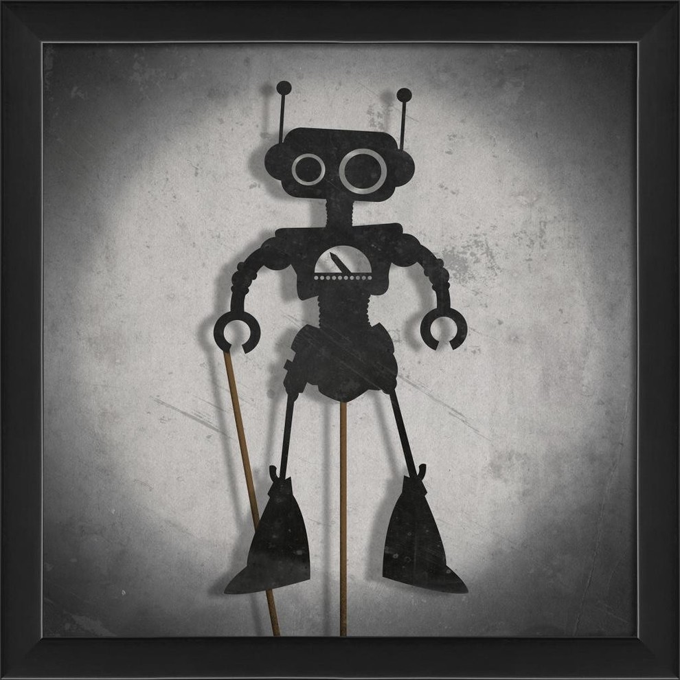 Shadow Puppet Robot Framed Artwork - Contemporary - Prints And Posters ...