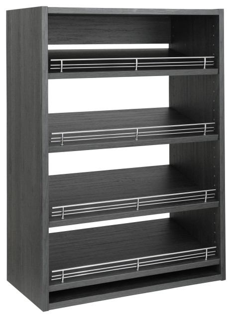 Vista Collection Slanted Shoe Shelf Short Tower Closet Organizer Unit ...