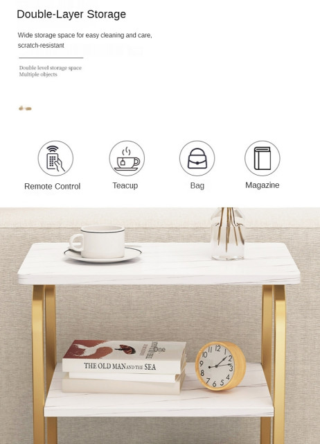 Metal Side Table With Storage Space, Nordic Design - Contemporary ...