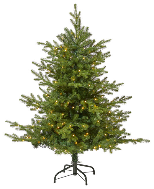 4' Swedish Fir Faux Xmas Tree With 160 Warm White Lights & 403 Bendable ...