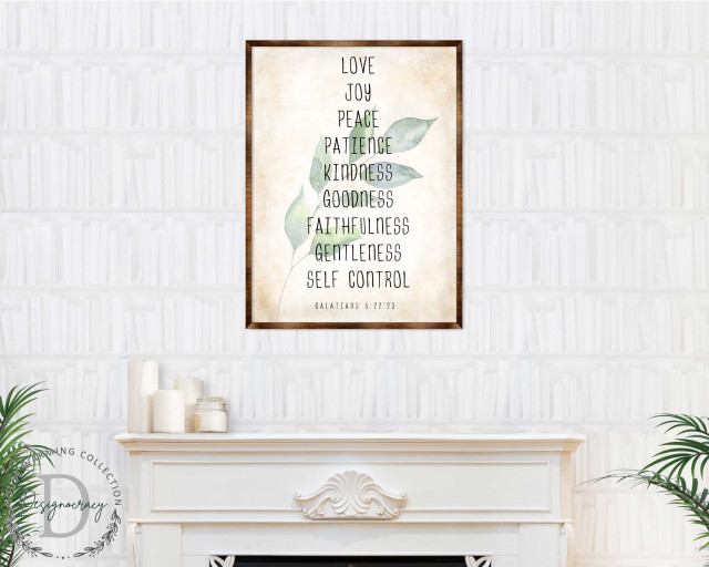 Love Joy Peace Wooden Inspirational Decor Wall Art, Medium 22"x17 ...