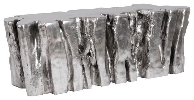 Freeform Root Bench, Silver Leaf - Contemporary - Accent And Storage ...