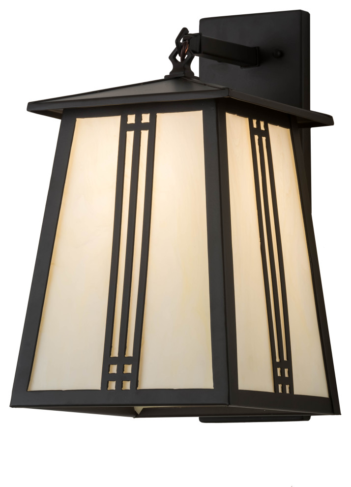 10 Wide Prairie Loft Hanging Wall Sconce - Craftsman - Outdoor Wall ...
