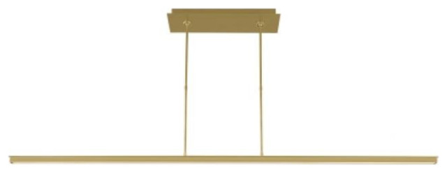 Stagger Linear Suspension, 1-Light, LED, Natural Brass, 72"L - Modern ...