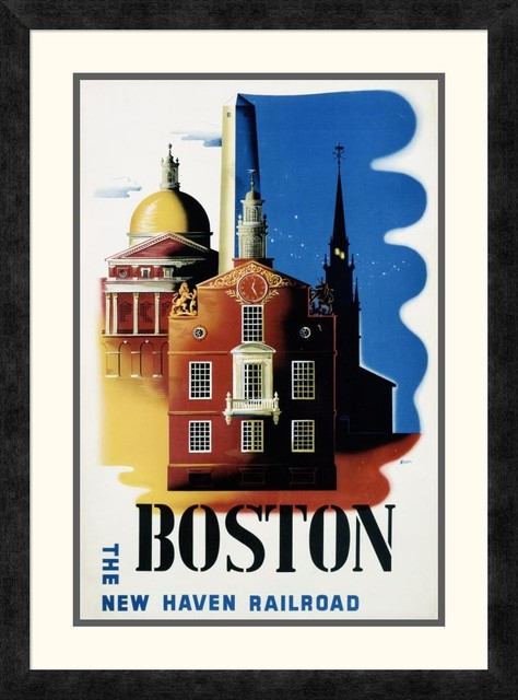 "New Haven Railroad / Boston" Framed Digital Print by Ben Nason, 21x28 ...