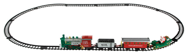 16pc Battery Operated Lighted & Animated Christmas Holiday Train Set ...