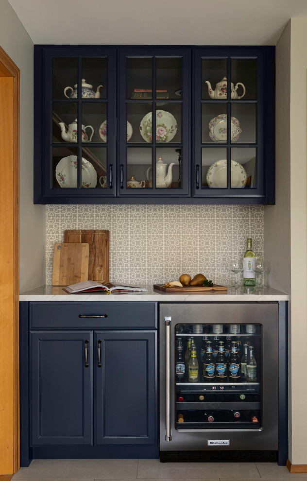All Hale Navy - Kitchen - Traditional - Home Bar - Seattle - by ...