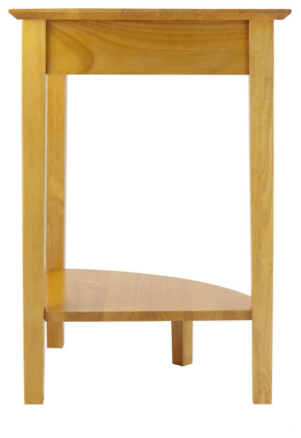 Studio Home Office Corner Table, Honey Pine - Transitional - Side ...