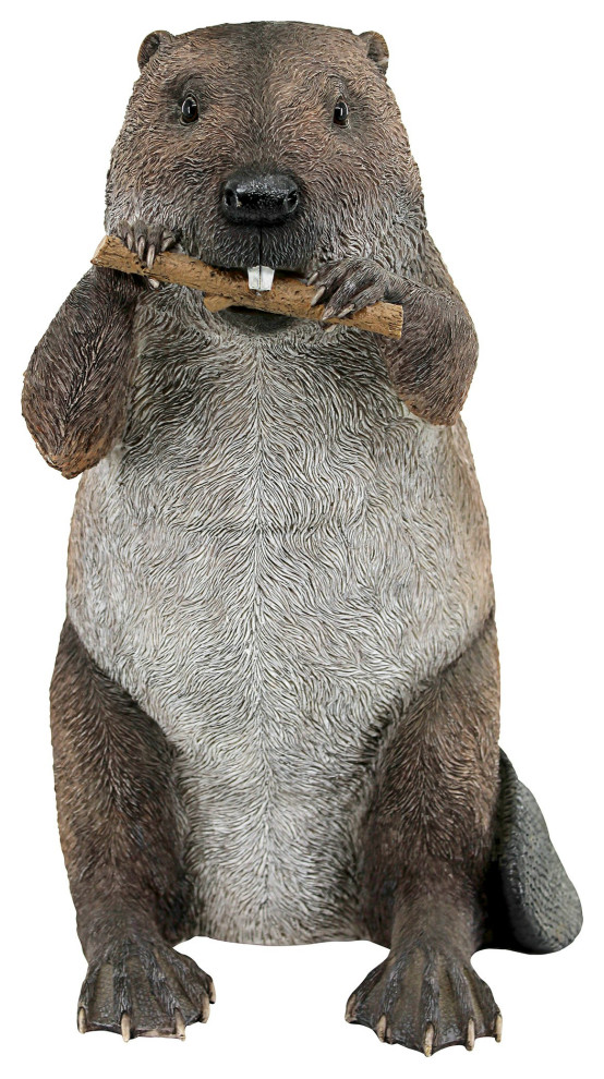 Dam Building Beaver Statue - Transitional - Garden Statues And Yard Art ...