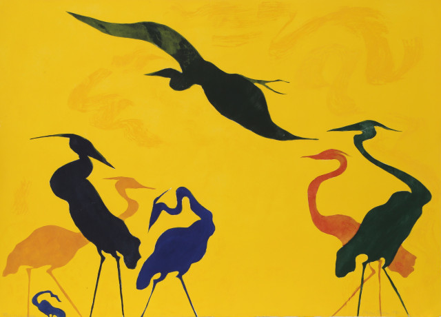 Dawn Heron, Arlene Slavin, 37.5x27 - Beach Style - Fine Art Prints - by ...