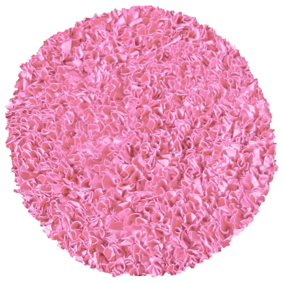 Shaggy Raggy Bubblegum Area Rug, 4' Round - Contemporary - Kids Rugs ...