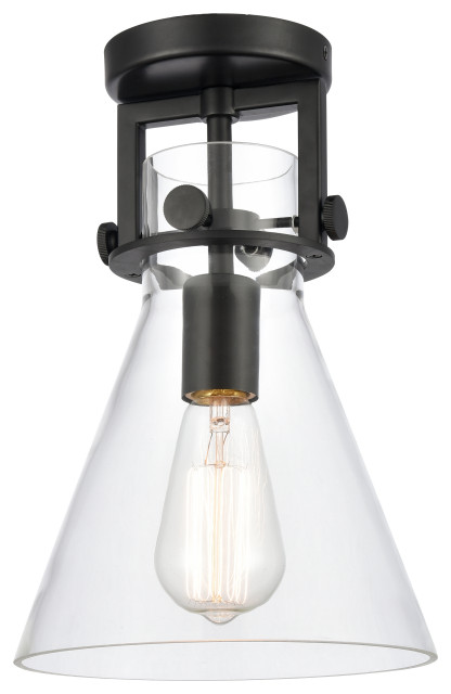 Innovations Newton Cone 1 8" Flush Mount Polished Nickel - Transitional ...