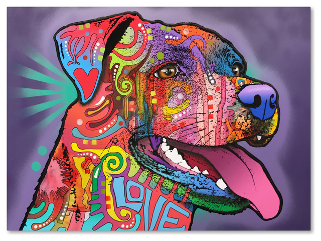 Dean Russo 'Happy Lab' Canvas Art, 24"x18" - Contemporary - Prints And ...