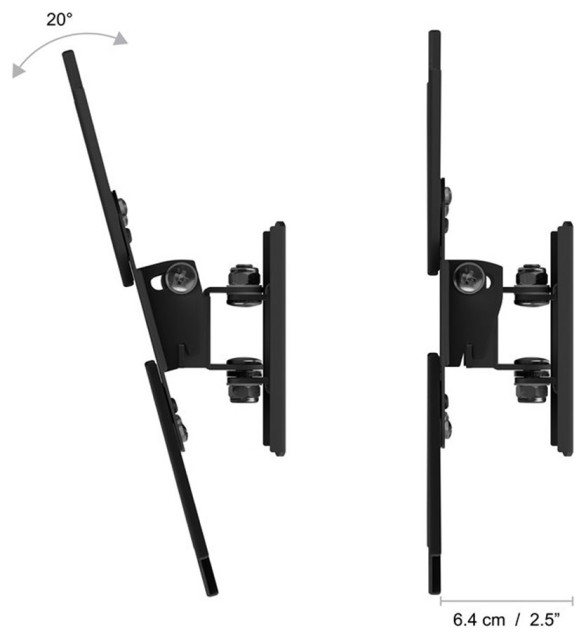 AVF Steel Tilt and Turn Monitor Wall Mount for 13" to 39" Screens in ...