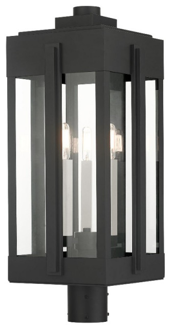 3 Light Outdoor Post Top Lantern in Style - 10.25 Inches wide by 24.5 ...
