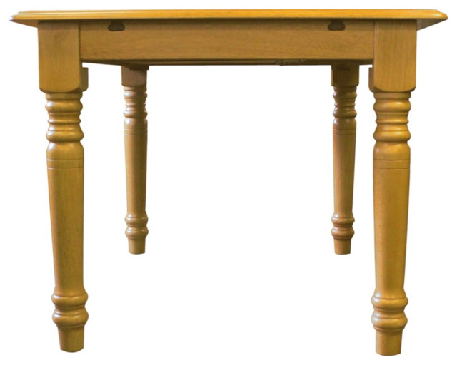 Selections 60" Rectangle Extendable Butterfly Leaf Dining Table Light ...