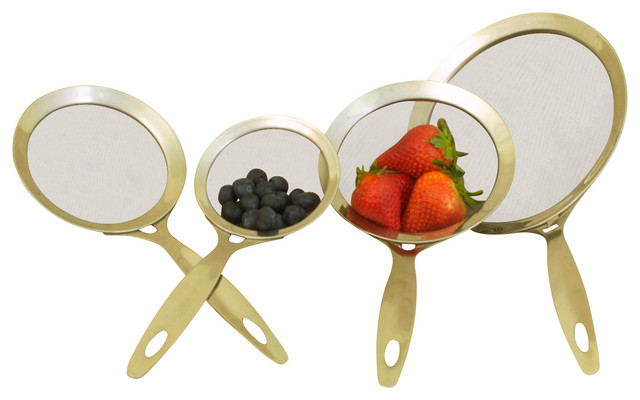 Cook Pro 4 Piece Stainless Steel Strainers - Traditional - Colanders ...