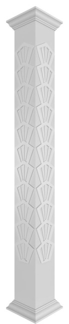 Craftsman Classic Square Non-Tapered Art Deco Fretwork Column, 8"Wx8'H ...