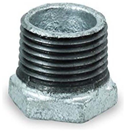 Black Malleable Iron Bushing Fitting With Hexagonal Head, 0.5"x0.125 ...
